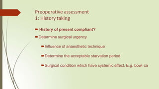 PRE-OPERATIVE ASSESSMENT FOR ORTHOPEDIC SURGERY | PPTX