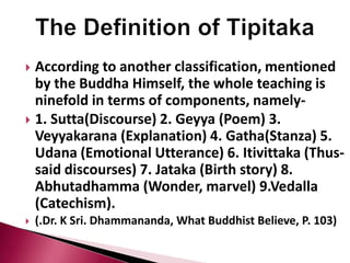1 the origin, evolution and meaning of tipitaka. | PPTX