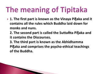 1 the origin, evolution and meaning of tipitaka. | PPTX