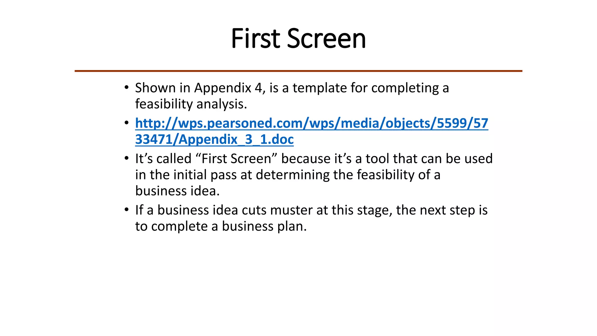 feasibility analysis for entrepreneur Lec 2 | PPTX