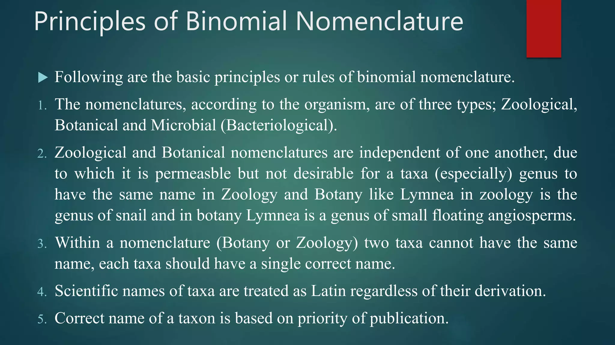 Lec. 18 Binomenclature | PPTX | Biological Sciences | Science