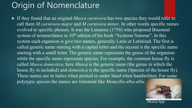 Lec. 18 Binomenclature | PPT