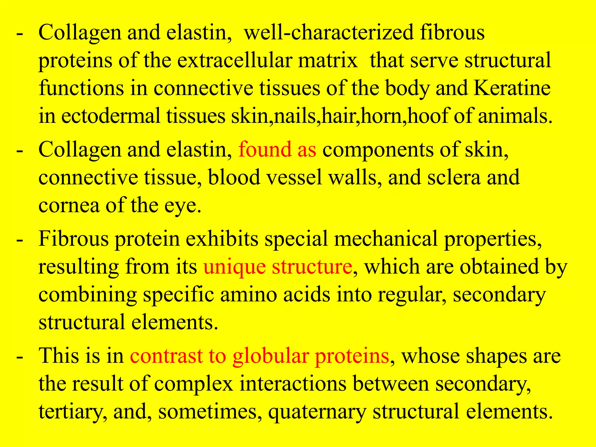 Lec.5 fibrous proteins. copy | PPTX