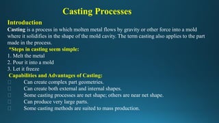 Lec.2 casting pdf | PDF | Chemistry | Science
