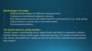 Lec.2 casting pdf | PDF | Chemistry | Science