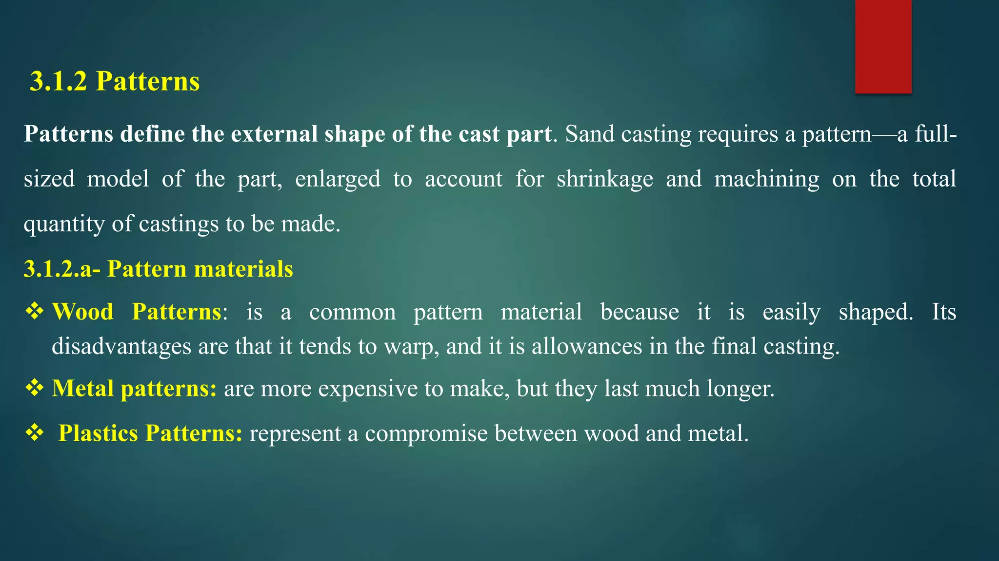 sand casting and other expendable casting | PPTX