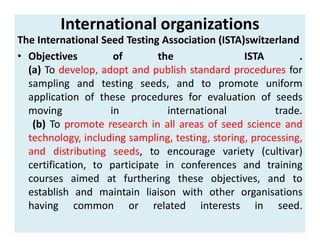 Seed related orgnizations | PDF