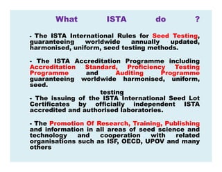 Seed related orgnizations | PDF
