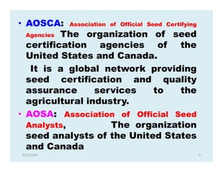 Seed related orgnizations | PDF