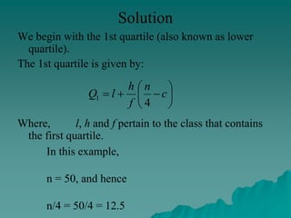 Quartiles, Deciles and Percentiles | PPT