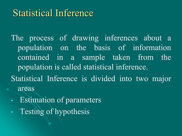 Statistical Inference | PPT | Science