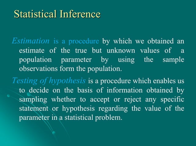 Statistical Inference | PPT | Science
