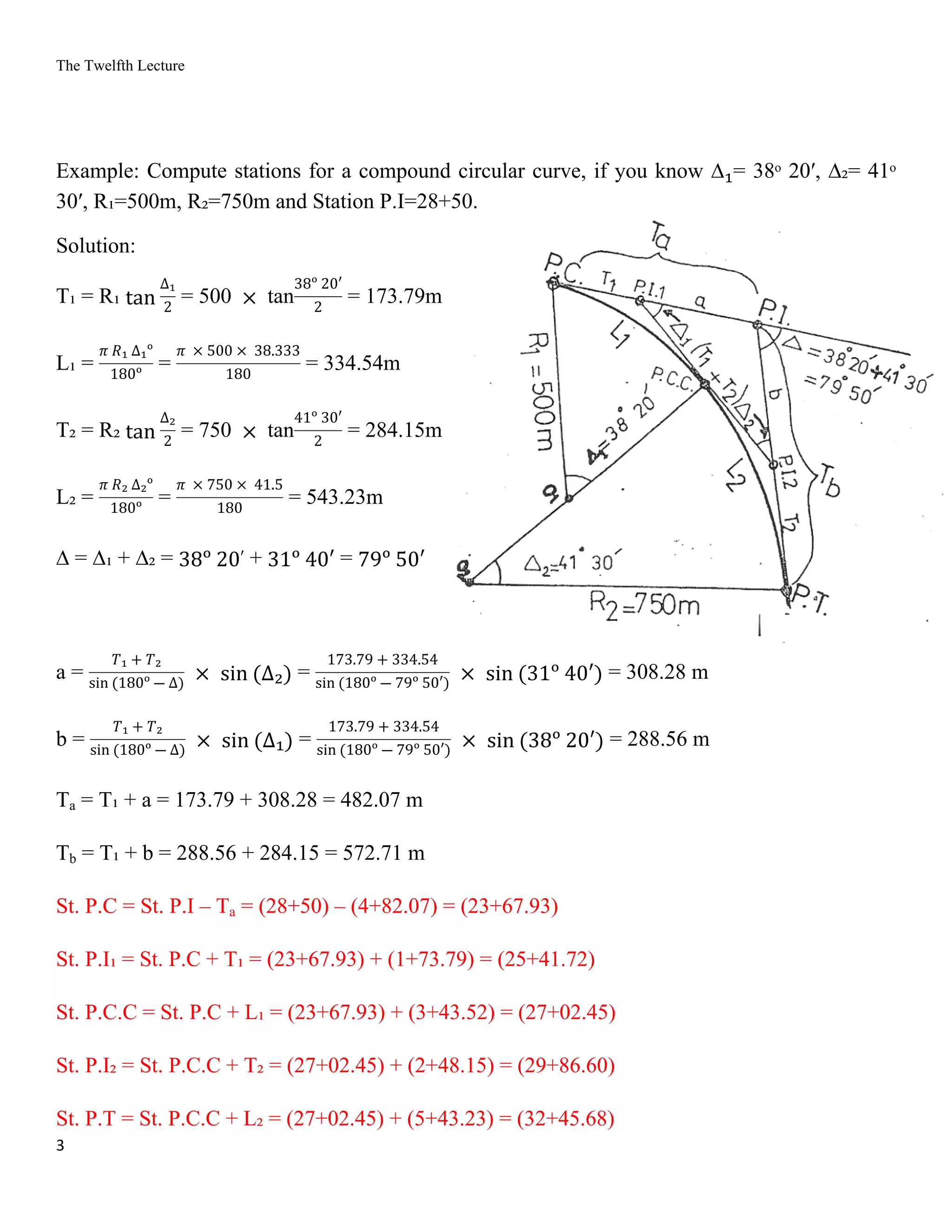 Compound Circular Curves | PDF