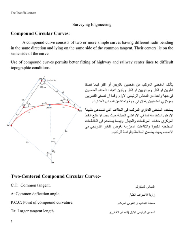 Compound Circular Curves | PDF