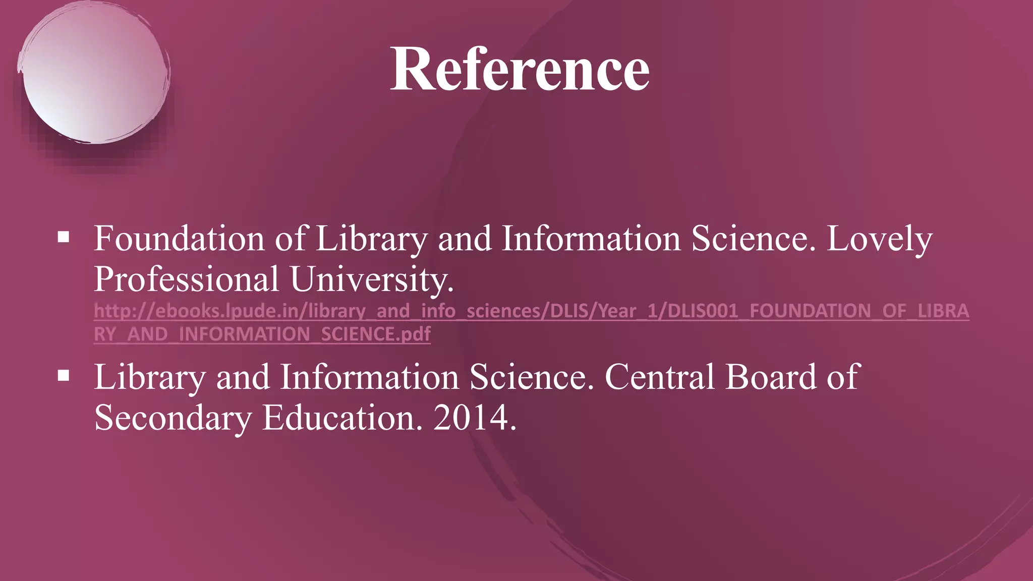 Introduction to library science | PPTX