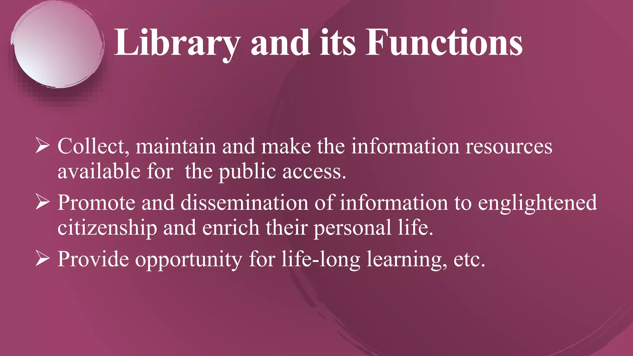 Introduction to library science | PPTX