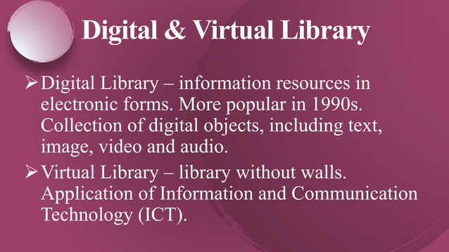 Introduction to library science | PPTX | Technology & Computing