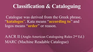 Introduction to library science | PPTX