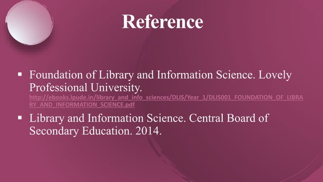 Introduction to library science | PPTX | Technology & Computing