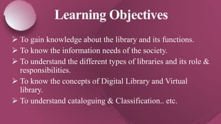 Introduction to library science | PPTX