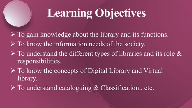 Introduction to library science | PPTX | Technology & Computing