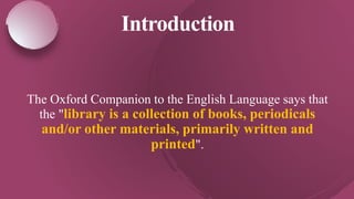 Introduction to library science | PPTX