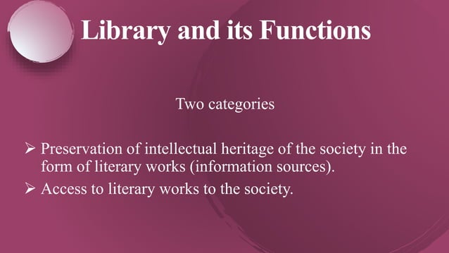 Introduction to library science | PPTX | Technology & Computing