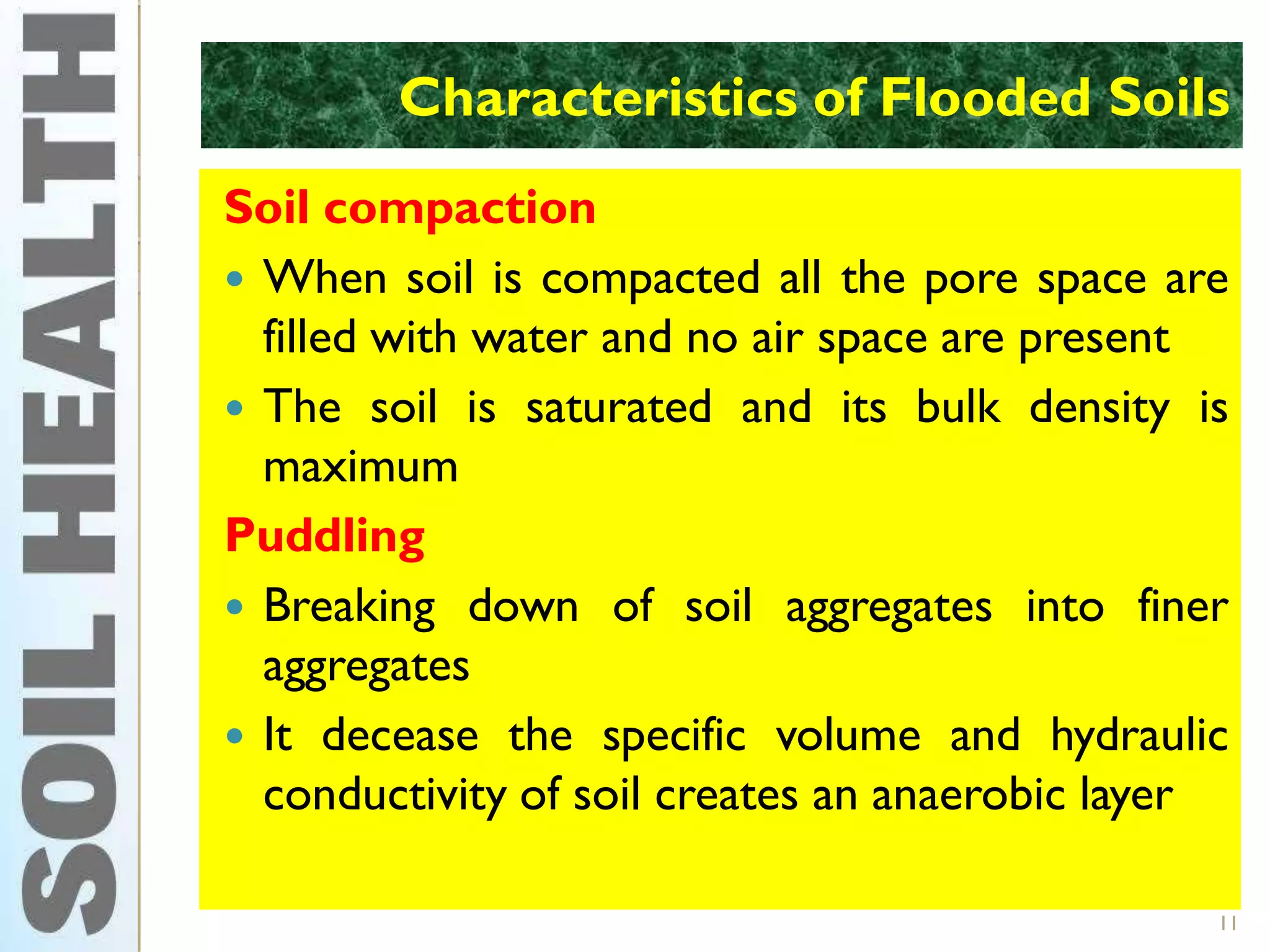 Flooded soils – formation, characteristics and management | PDF