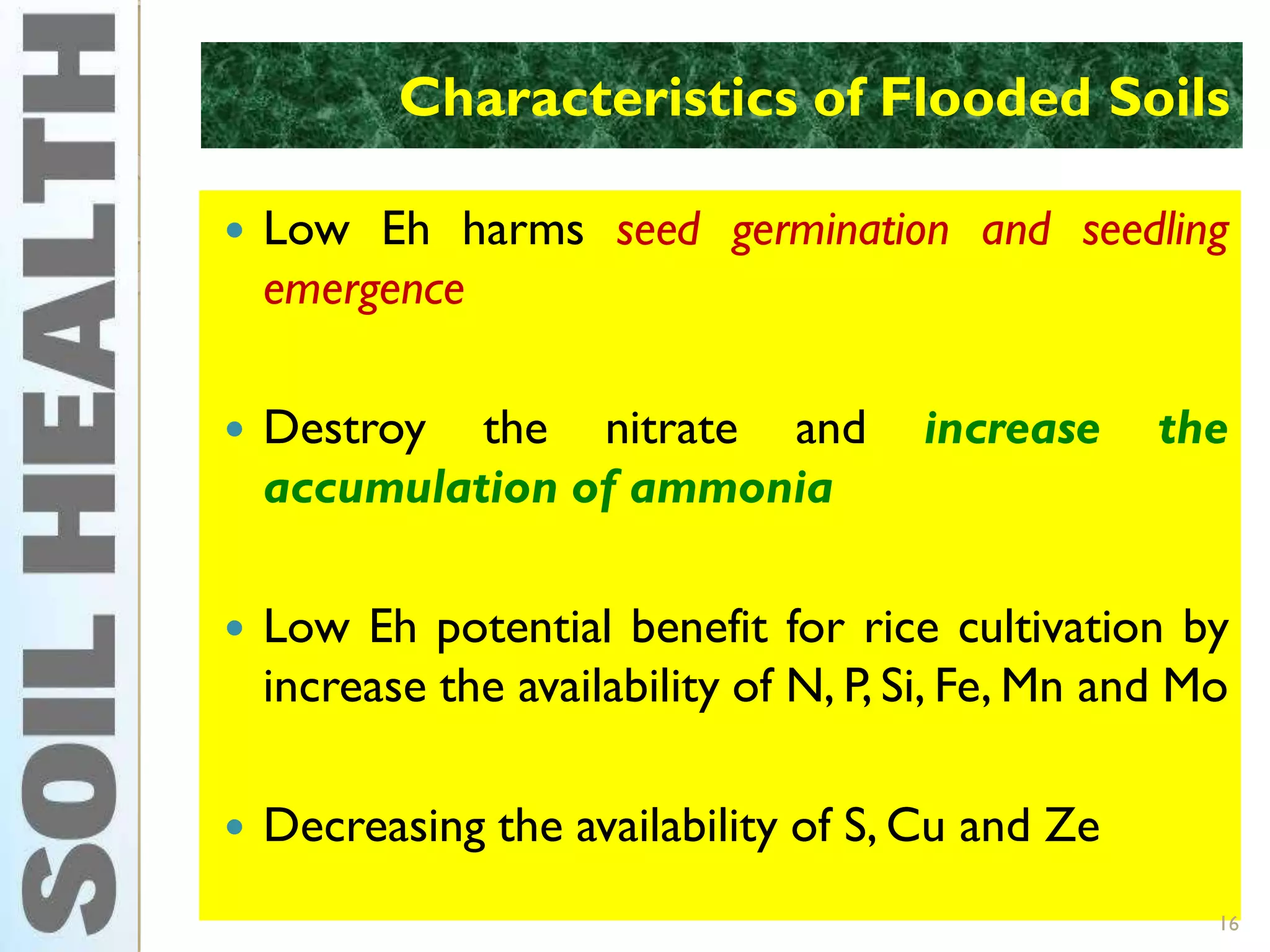 Flooded soils – formation, characteristics and management | PDF