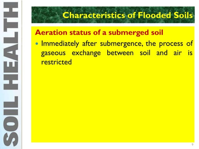 Flooded soils – formation, characteristics and management | PDF