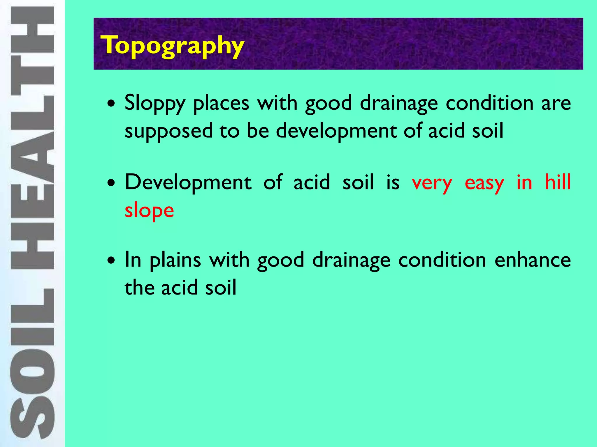 Acid soil and acid sulphate soil, genesis and characteristics | PDF