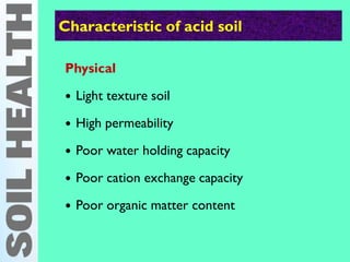 Acid soil and acid sulphate soil, genesis and characteristics | PDF