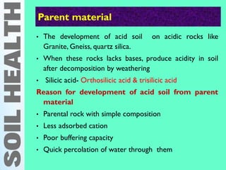 Acid soil and acid sulphate soil, genesis and characteristics | PDF