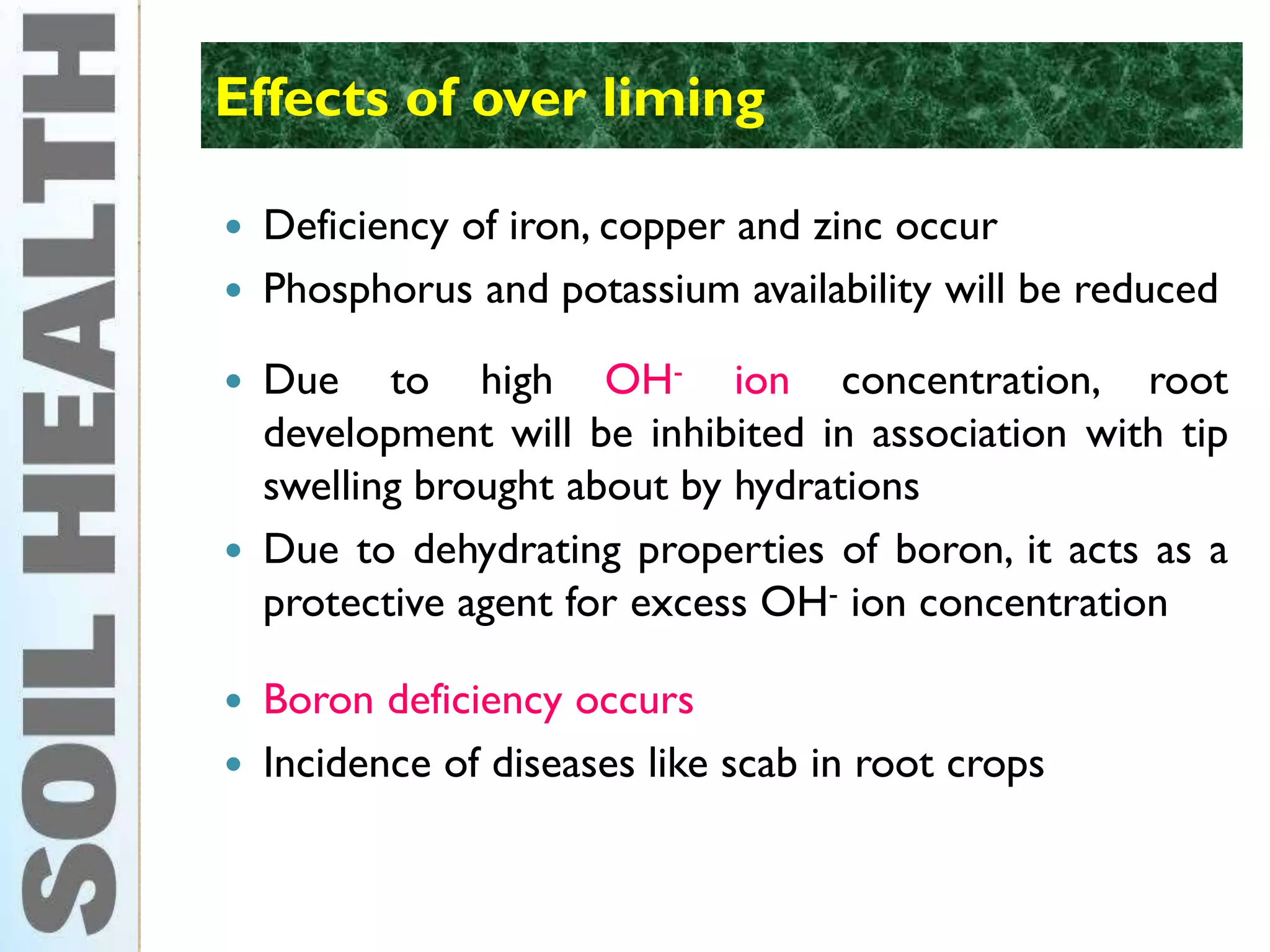 Lime requirement of acid soil, liming materials, reclamation and ...