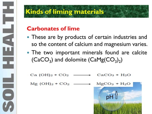 Lime requirement of acid soil, liming materials, reclamation and ...