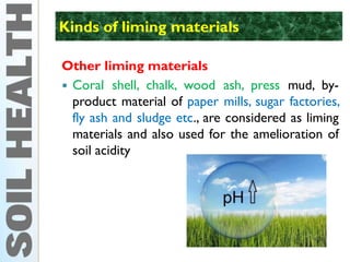Lime requirement of acid soil, liming materials, reclamation and management of acid soil | PDF
