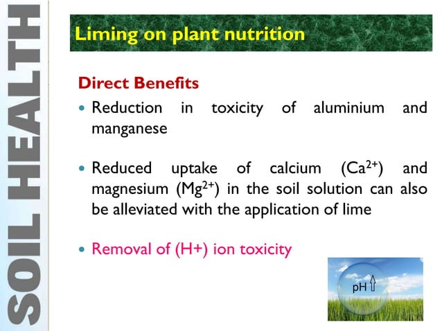 Lime requirement of acid soil, liming materials, reclamation and ...