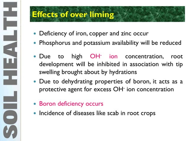Lime requirement of acid soil, liming materials, reclamation and ...
