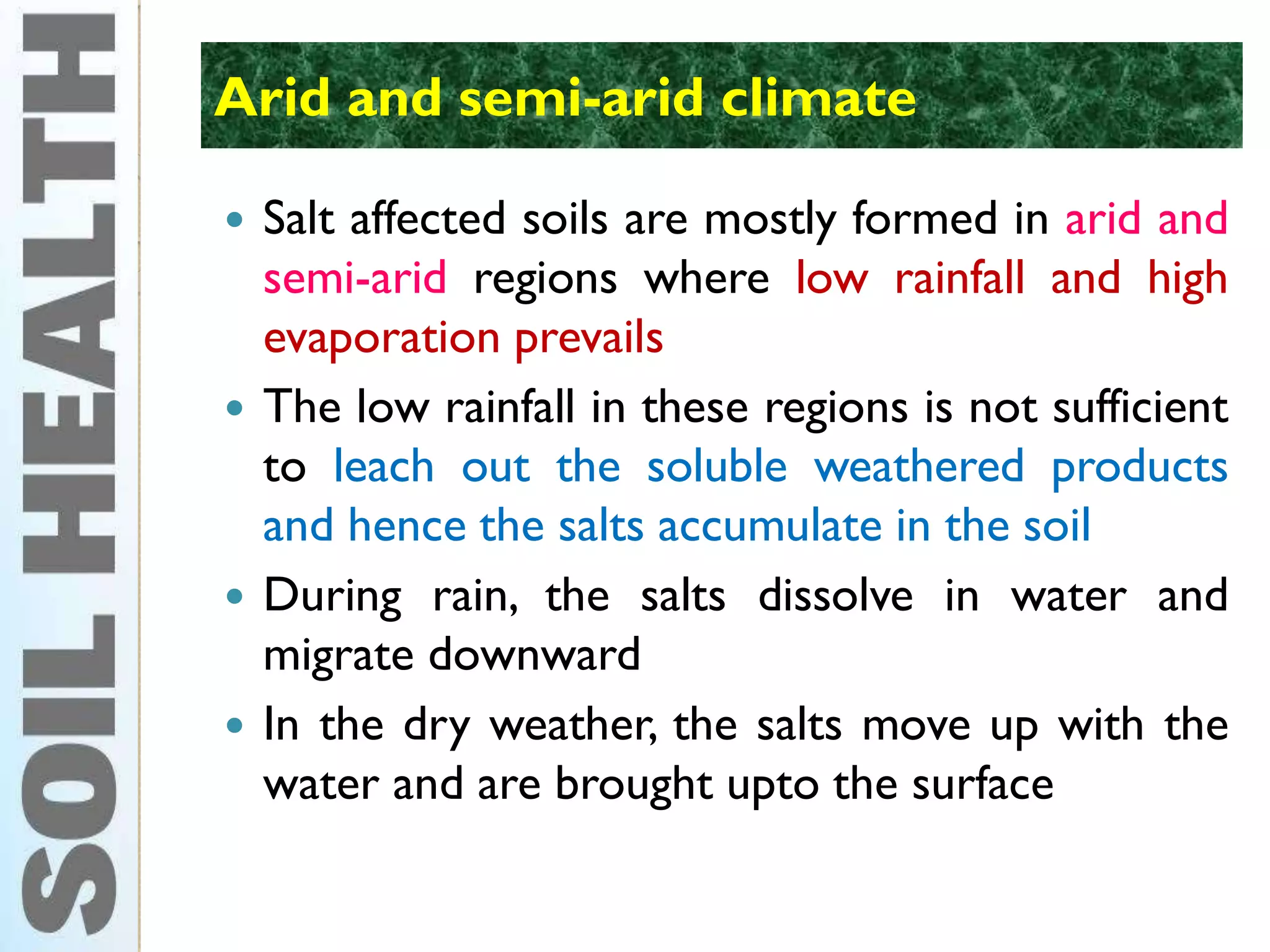 Formation & Classification of salt affect soils | PDF