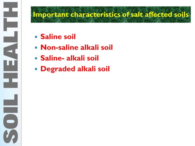 Formation & Classification of salt affect soils | PDF | Chemistry | Science