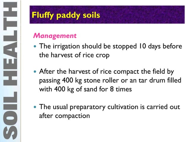 Soil physical constraints – slow permeable, excessively permeable soils ...