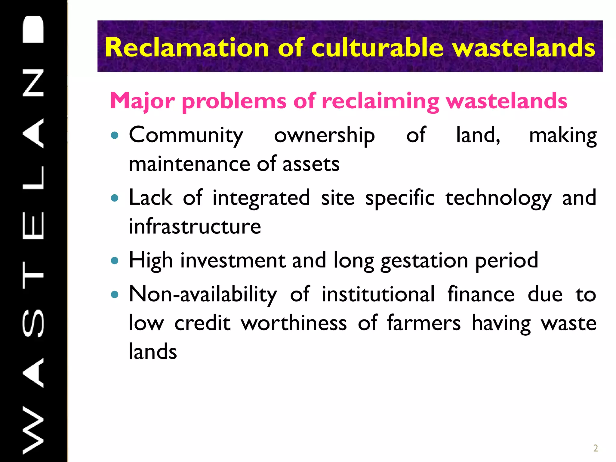 Management of wasteland | PDF
