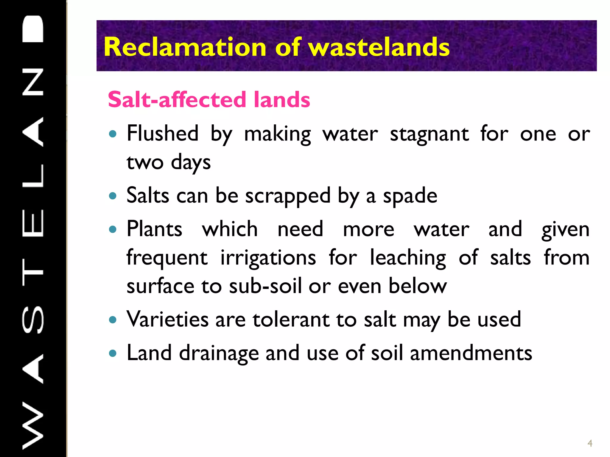 Management of wasteland | PDF