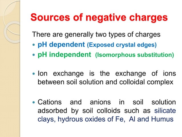 Sources of charges in soil | PPTX
