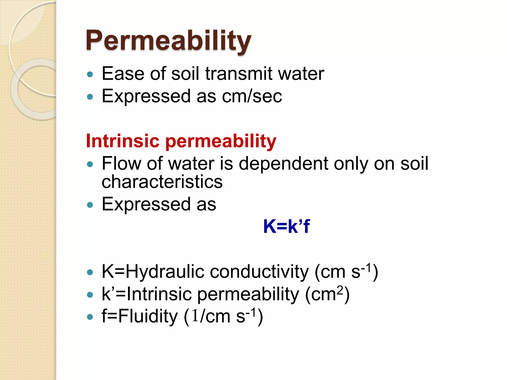 Soil water movement | PPTX