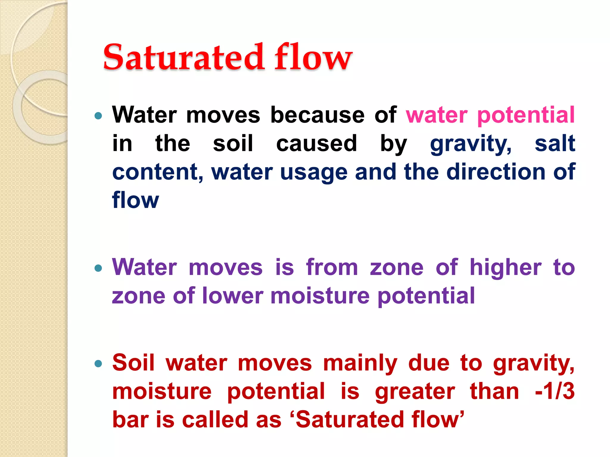 Soil water movement | PPTX