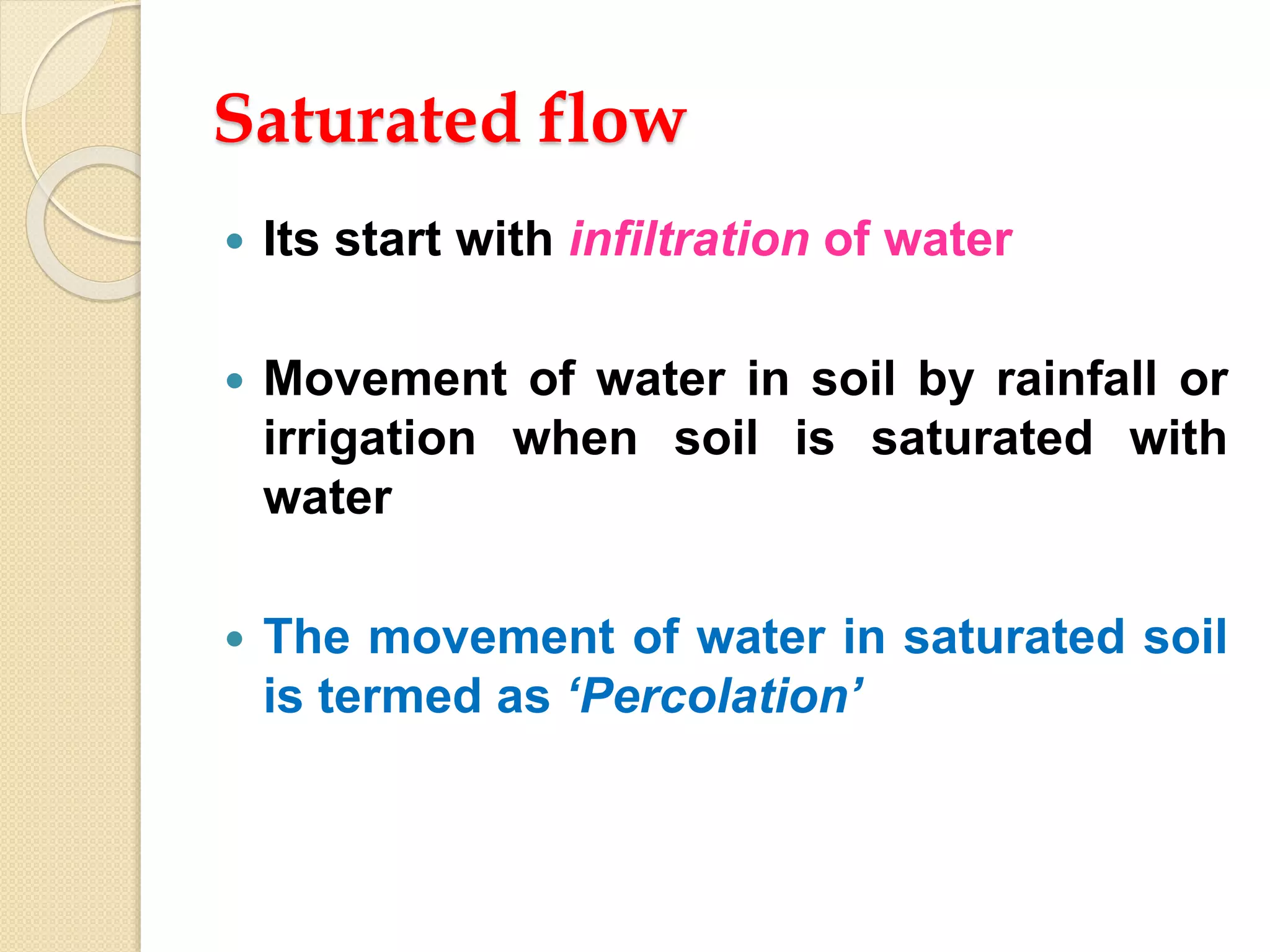 Soil water movement | PPTX