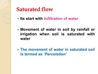 Soil water movement | PPTX