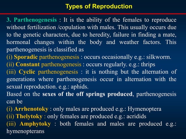Lec. 23 Types of reproduction in insects.ppt | Infertility ...