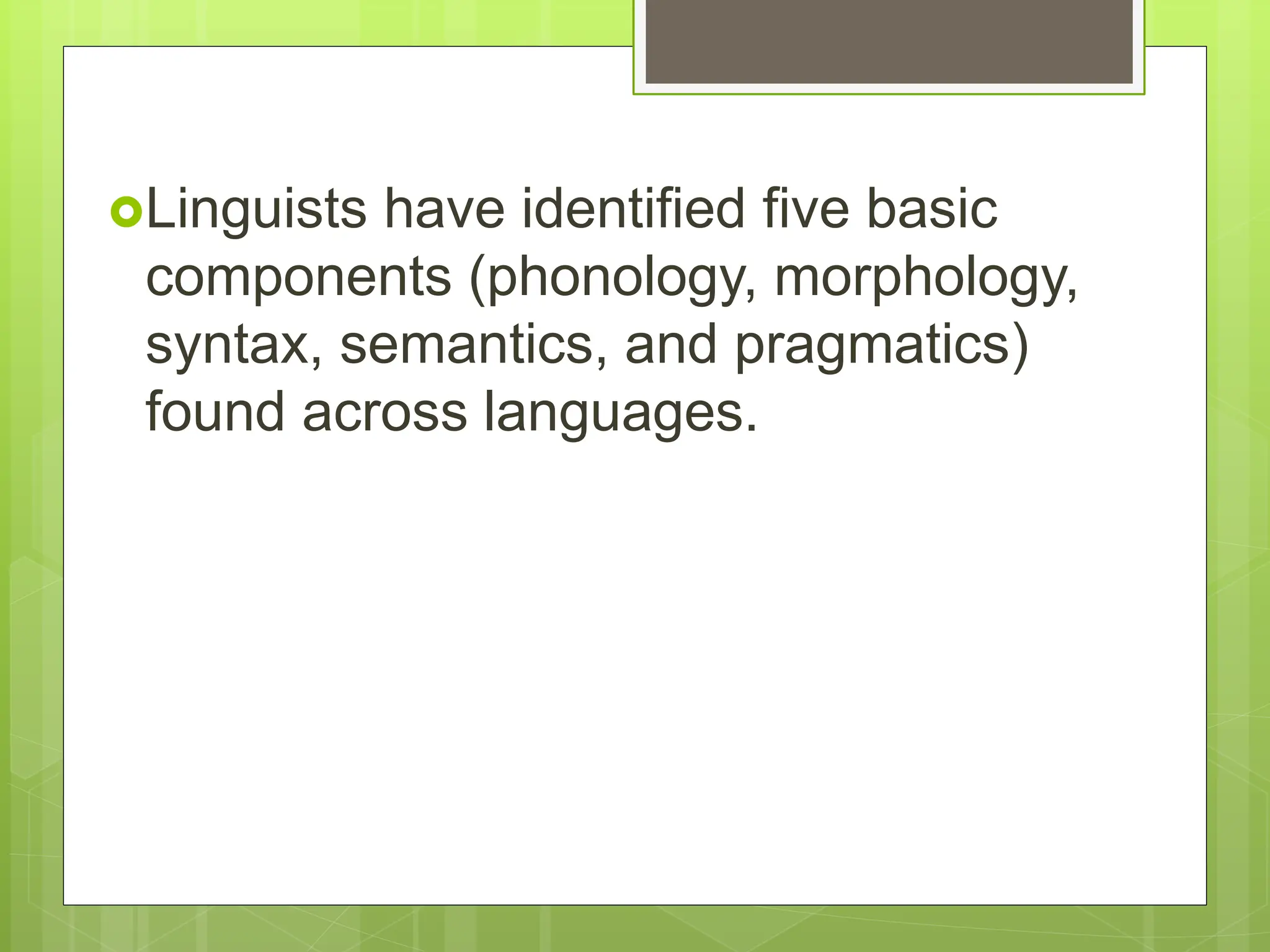 Lec.-1-Components-of-Language.pptx bsed english | PPT